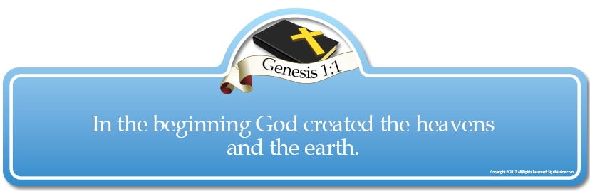 SignMission P-720 Genesis 1.1B Genesis 1-1 Bible Verse Sign - Walmart.com