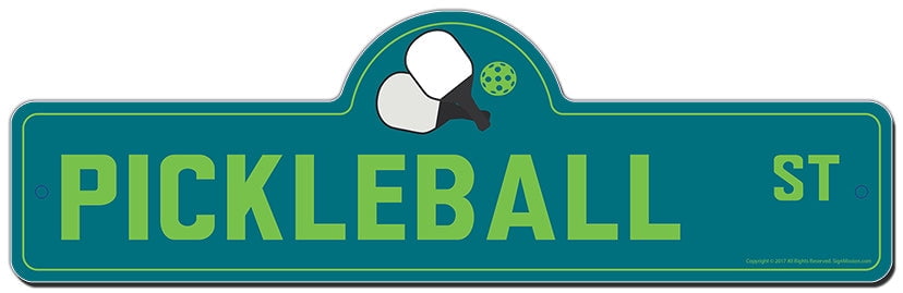 Pickleball Street Sign | Indoor/Outdoor | Funny Home Decor for Garages ...