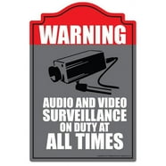 Warning Video And Audio Surveillance In Use Sign - Walmart.com