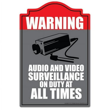 Warning Video And Audio Surveillance In Use Sign - Walmart.com