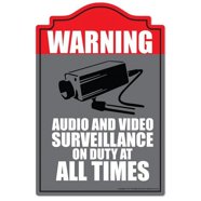 Warning Video And Audio Surveillance In Use Sign - Walmart.com