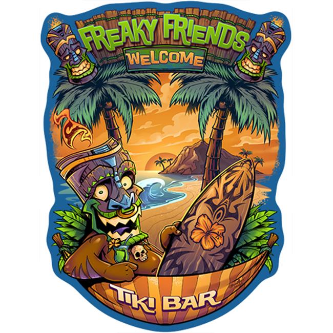 SignMission P-812 Freaky Friends Tiki Bar 12 in. Freaky Friends Tiki ...