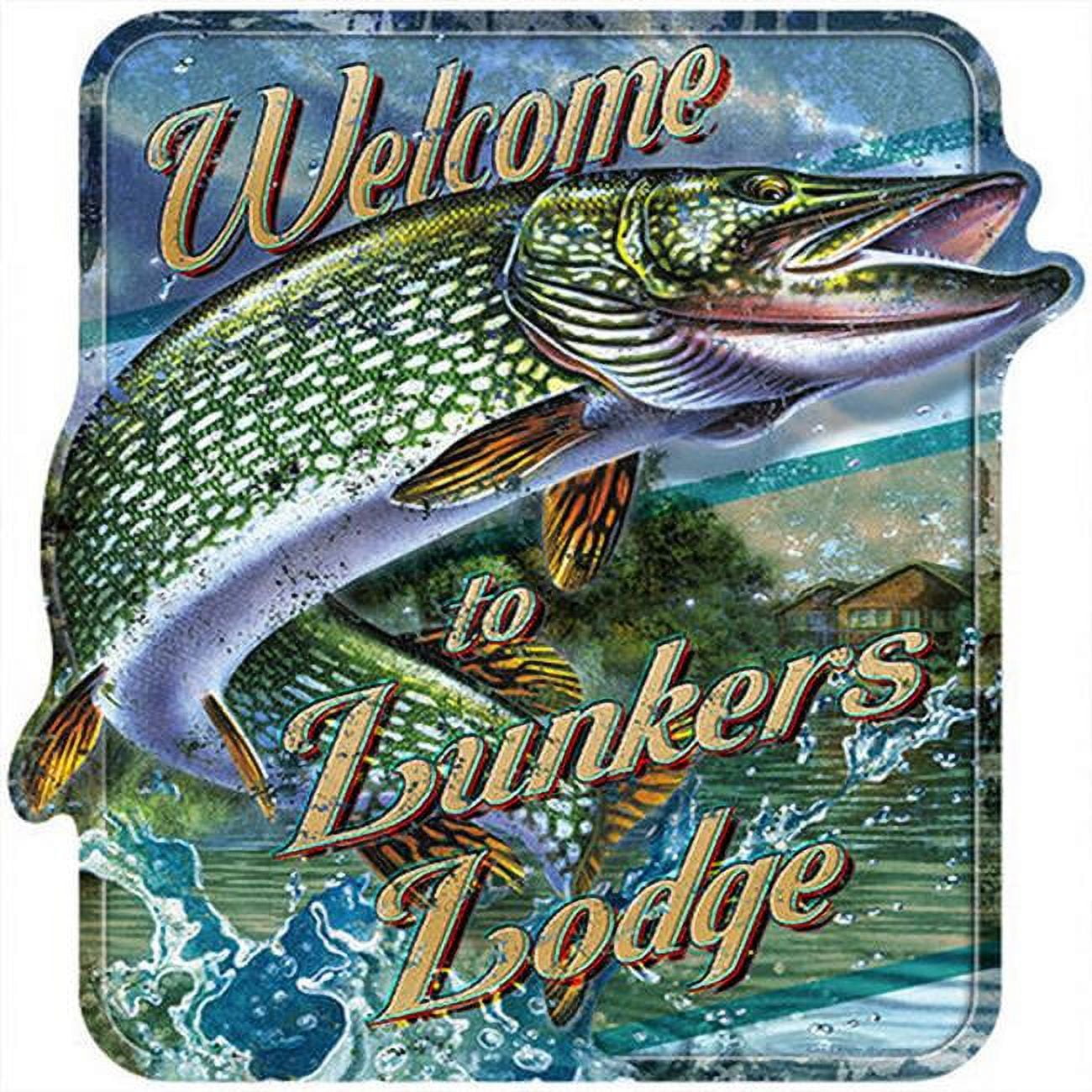 SignMission P-812 Lunkers Lodge Pike Lunkers Lodge Pike Novelty Sign ...