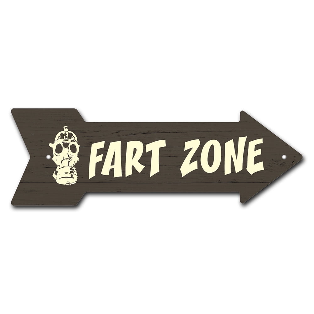 SignMission P-ARROW10-999874 10 x 30 in. Wide Fart Zone Arrow Sign ...