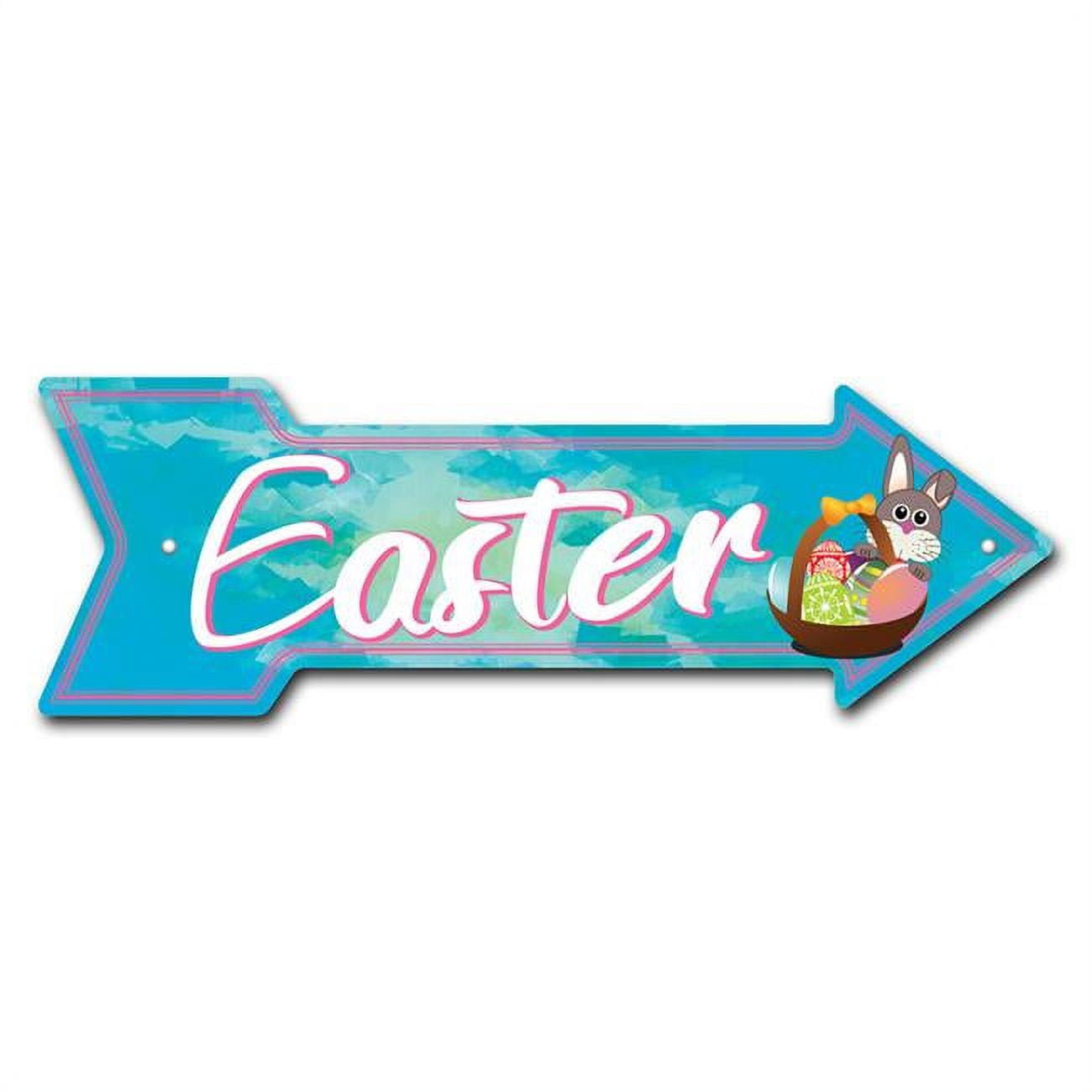 SignMission P-ARROW10-999883 10 x 30 in. Wide Easter Arrow Sign ...