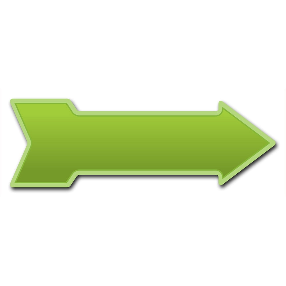 SignMission P-ARROW12-999772 12 x 36 in. Wide Lime Green Arrow Sign ...
