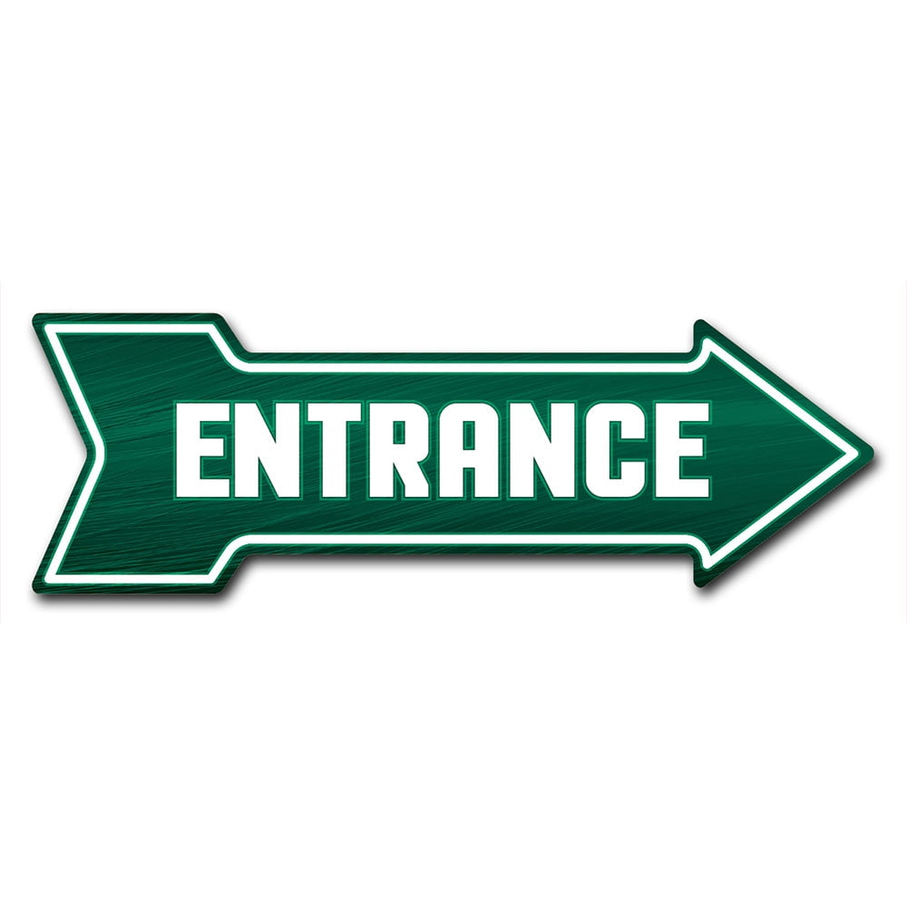 SignMission P-ARROW12-999880 36 in. Entrance Arrow Sign - Walmart.com