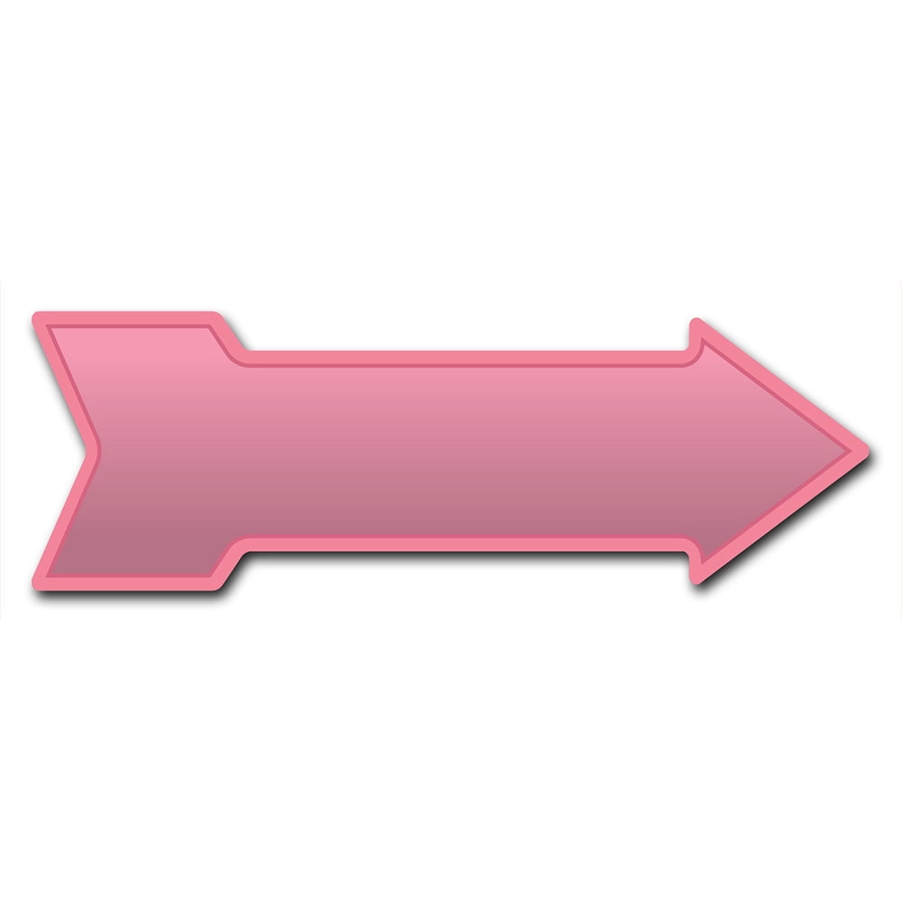 SignMission P-ARROW8-999673 8 x 24 in. Wide Pink Arrow Sign - Walmart.com