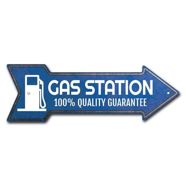 SignMission P-ARROW8-999851 8 x 24 in. Wide Gas Station Arrow Sign ...
