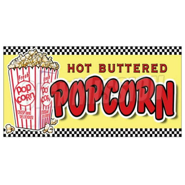Signmission Popcorn Concession Decal Sticker Stand Trailer Cart Menu