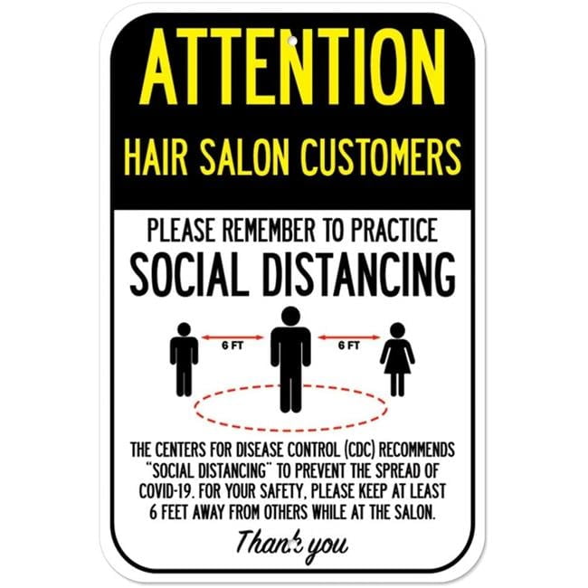SignMission A-1218-25364 Public Safety Sign - Attention Hair Salon ...