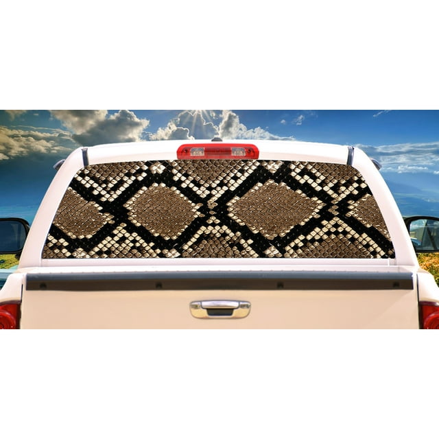 SignMission Rattler Rear Window Graphic truck view thru vinyl decal HD ...