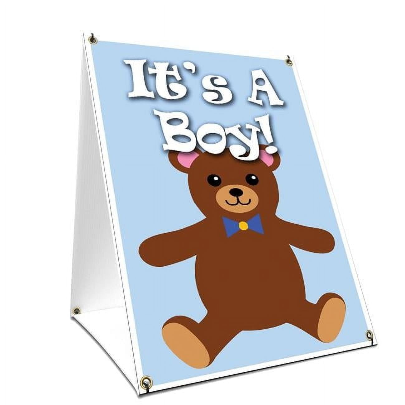 A-frame Sidewalk It's A Boy! Sign With Graphics On Each Side | 24" X 36 ...