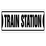 To Trains Arrow Vintage Style Train Sign Model Railroad/Hobby Room Wall ...