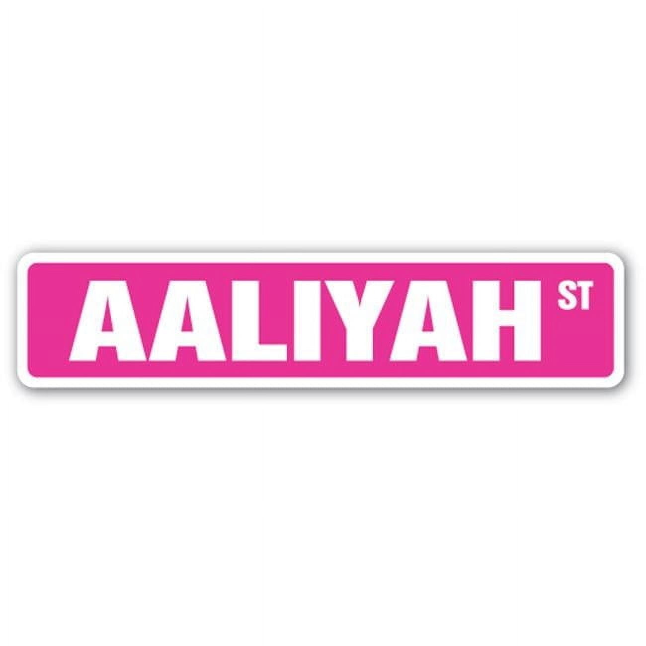 SignMission SS-AALIYAH 4 x 18 in. Childrens Name Room Street Sign ...