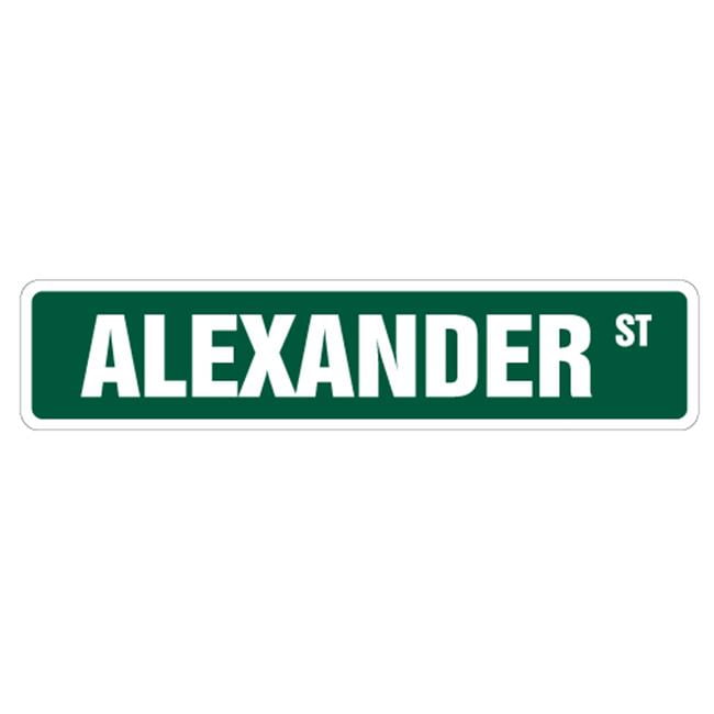 SignMission SS-Alexander 4 x 18 in. Alexander Street Sign - Walmart.com