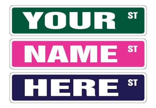 SignMission Personalized Kids Street Sign, 4 x 18 in. Any Name ...