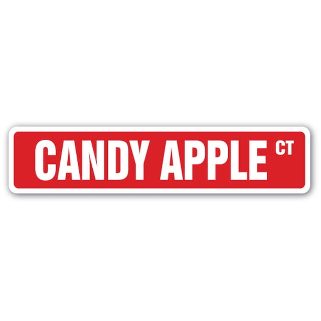 SignMission SS-Candy Apple 4 x 18 in. Candy Apple Street Sign - Toffee ...