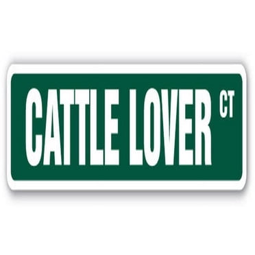 SignMission SS-Cow Lover 4 x 18 in. Cow Lover Street Sign - Walmart.com