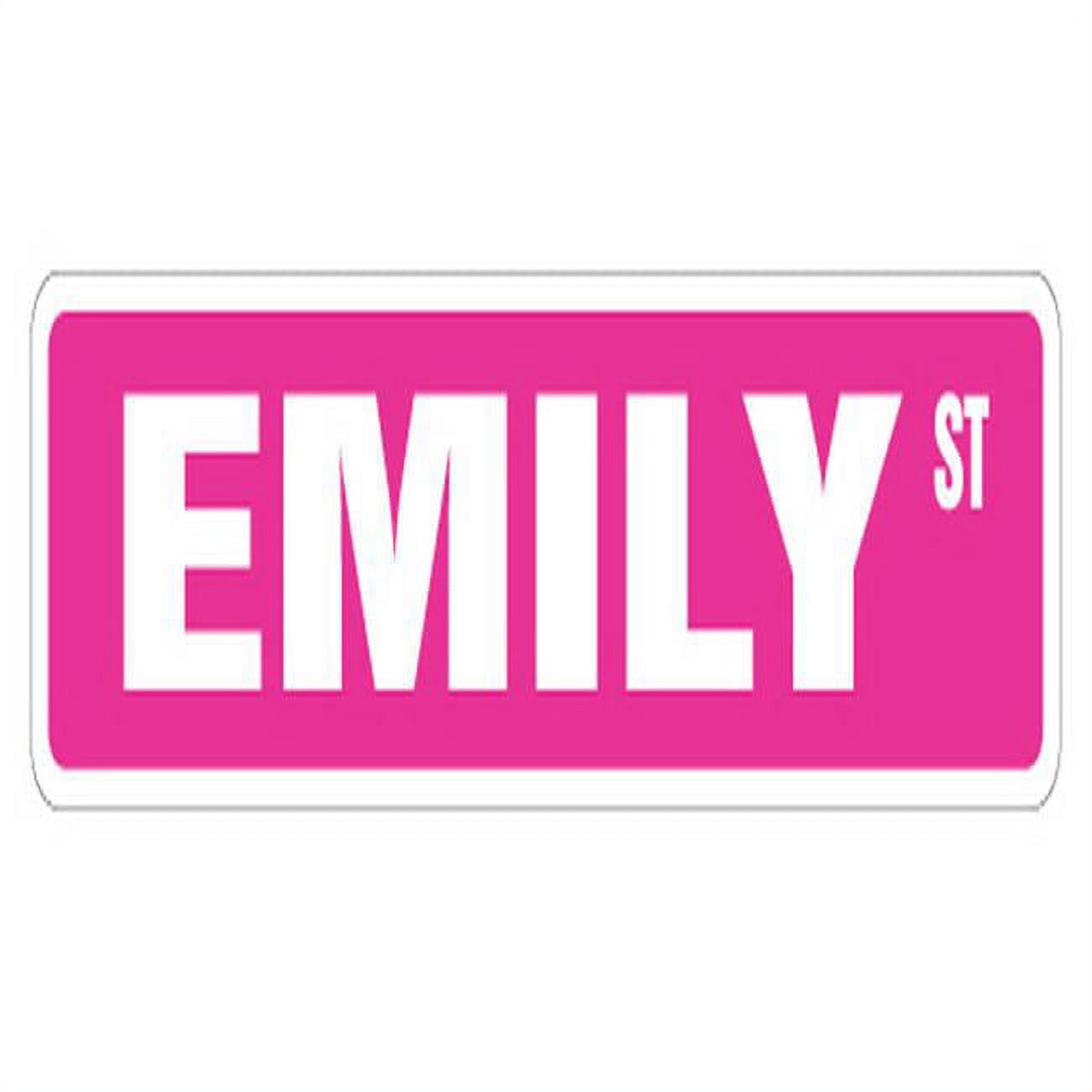 SignMission SS-Emily 18 in. Emily Street Childrens Name Room Sign ...
