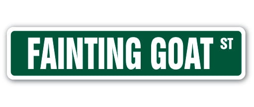 SignMission SS-FAINTING GOAT 4 x 18 in. Fainting Goat Street Sign ...