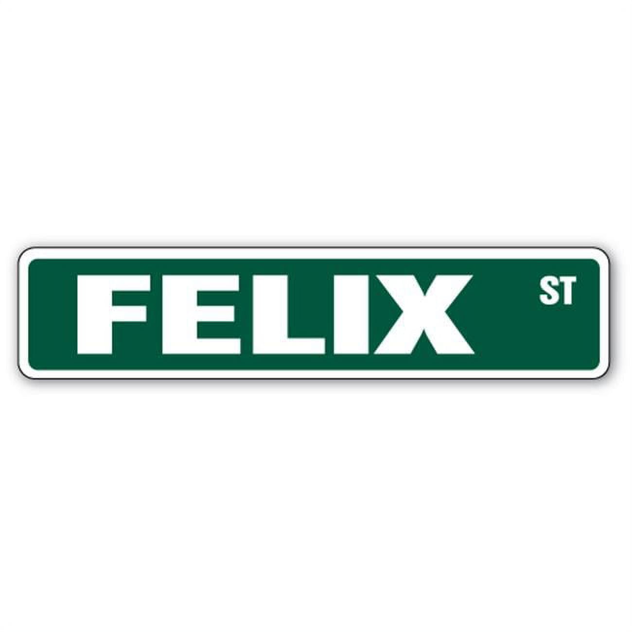 SignMission 4 x 18 in. Childrens Name Room Street Sign - Felix ...