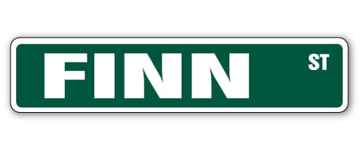 SignMission SS-FINN 4 x 18 in. FINN Street Sign - Walmart.com