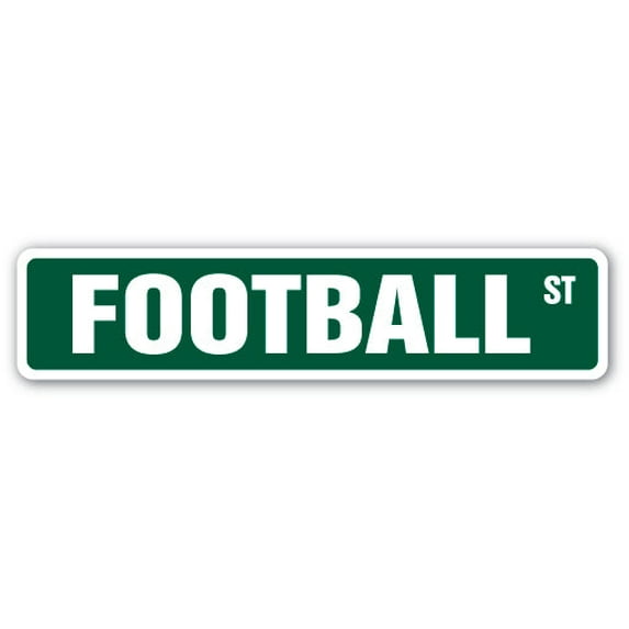 SignMission SS-FOOTBALL 4 x 18 in. Football Street Sign - Walmart.com