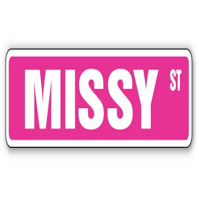 SignMission 4 x 18 in. Childrens Name Room Decal Street Sign - Missy ...