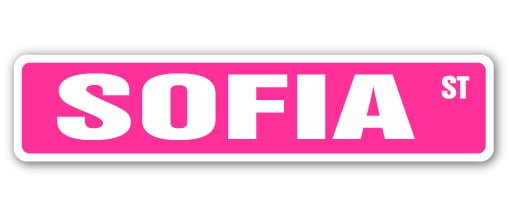 SignMission SS-SOFIA 18 in. Sofia Street Childrens Name Room Sign ...