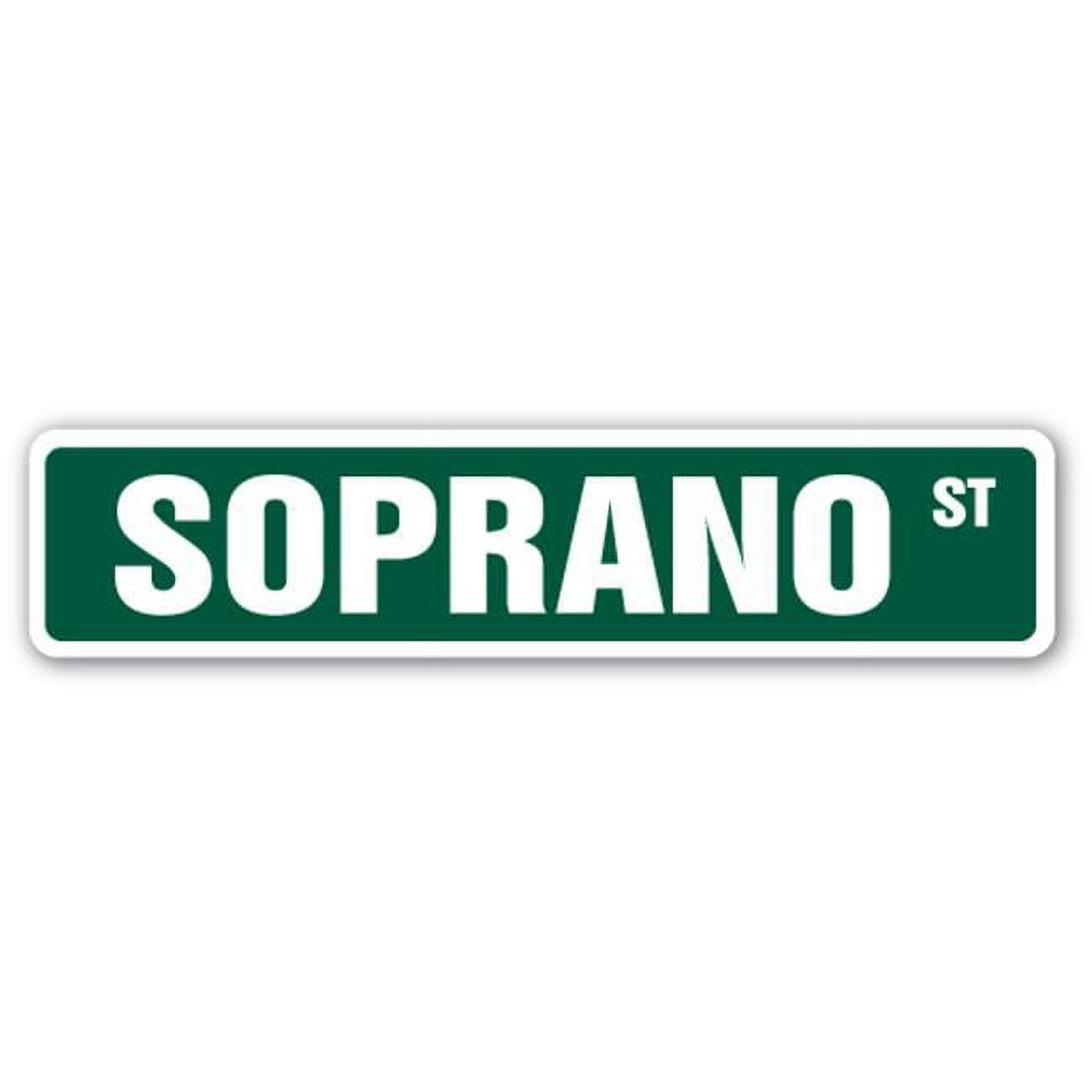 SignMission SS-SOPRANO 4 x 18 in. Soprano Street Sign - Walmart.com