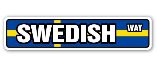 SignMission SS-SWEEDISH FLAG 4 x 18 in. Swedish Flag Street Sign ...