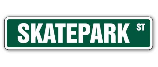 SignMission SS-Skatepark 4 x 18 in. Skatepark Street Sign - Walmart.com