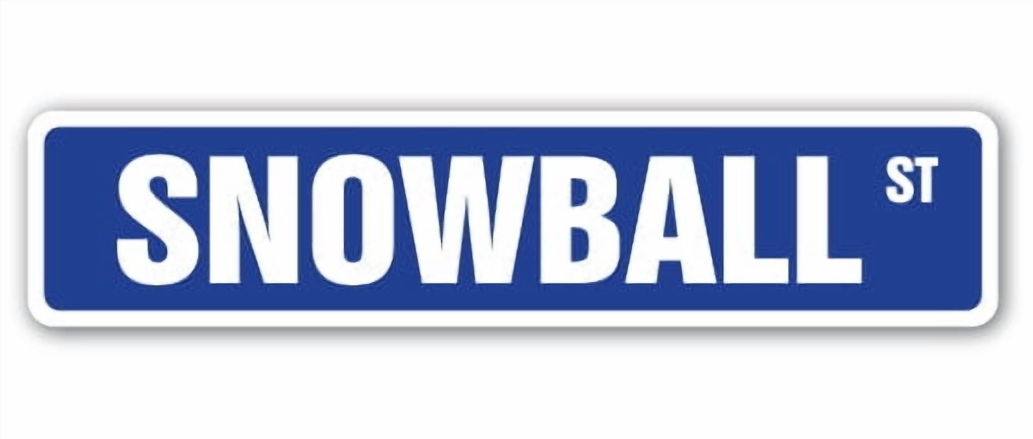 SignMission SS-Snowball 4 x 18 in. Snowball Street Sign - Fights ...