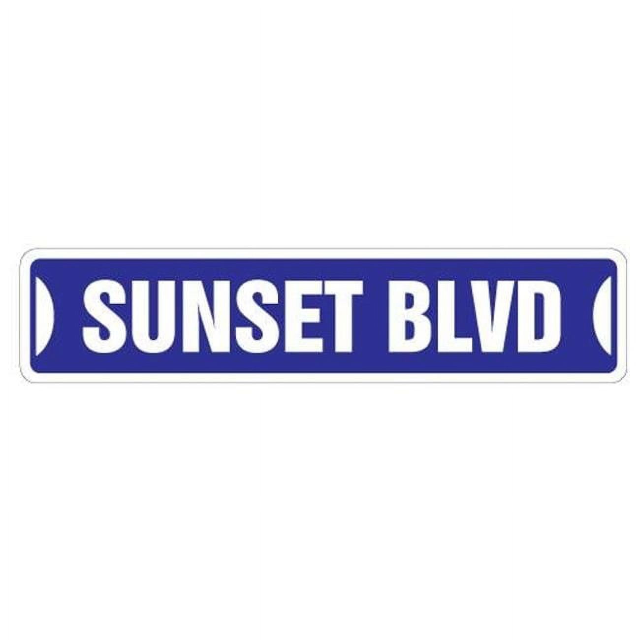 SignMission SS-Sunset 4 x 18 in. Sunset Blvd Street Sign - Walmart.com