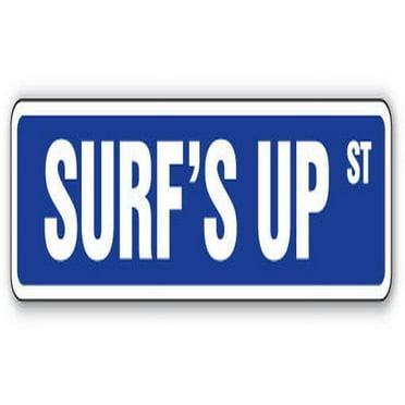 Warning High Surf US Made Metal Street Sign Beach Bar Pub Surf Shop ...