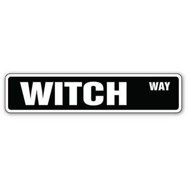 SignMission 8 x 12 in. Witch Parking Decal - Broomstick Halloween ...