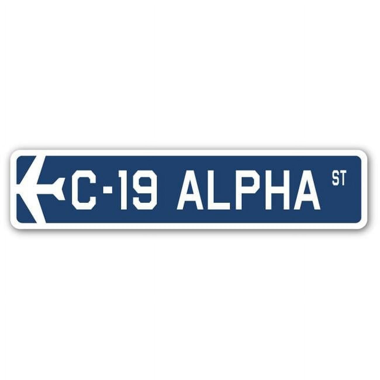 C-19 Alpha Street Sign Air Force Aircraft Military | Indoor/Outdoor ...
