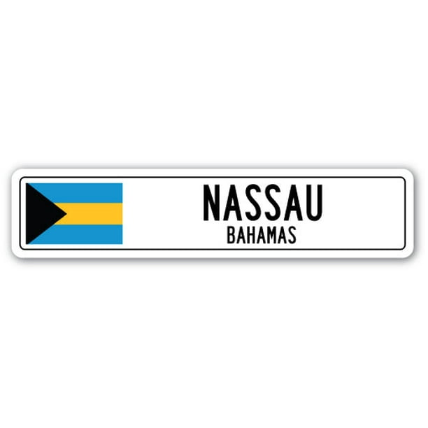 SignMission SSC-836-Nassau Bs Nassau, Bahamas Street Sign - Bahamian ...