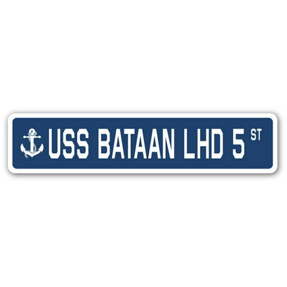SignMission SSN-624-Bataan Lhd 5 USS Bataan LHD 5 Street Sign - US Navy ...