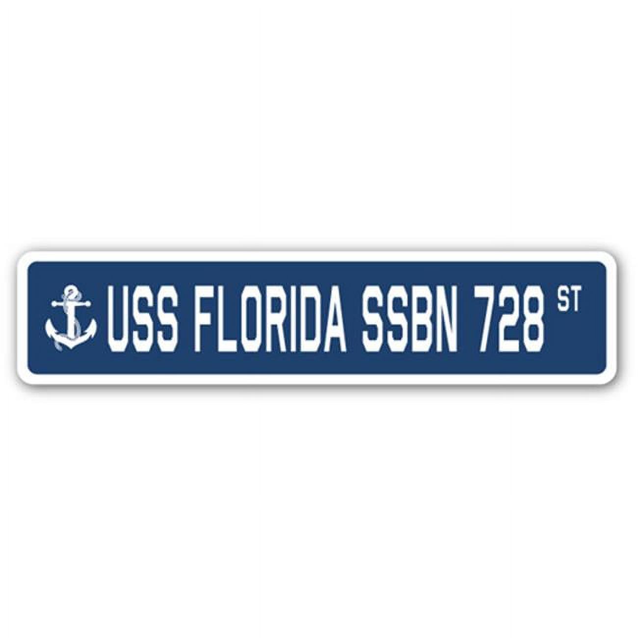 SignMission SSN-Florida Ssbn 728 4 x 18 in. A-16 Street Sign - USS ...