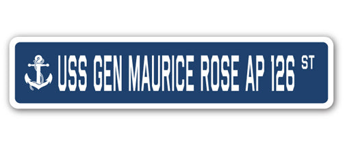 SignMission SSN-Gen Maurice Rose Ap 126 4 x 18 in. A-16 Street Sign ...