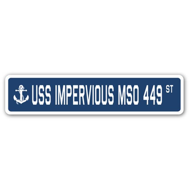 SignMission SSN-Impervious Mso 449 4 x 18 in. A-16 Street Sign - USS ...