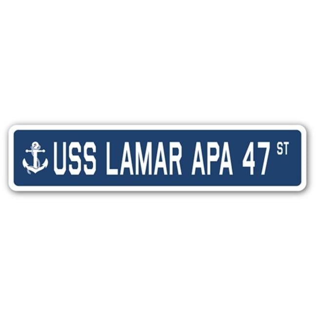 SignMission SSN-Lamar Apa 47 4 x 18 in. A-16 Street Sign - USS Lamar ...