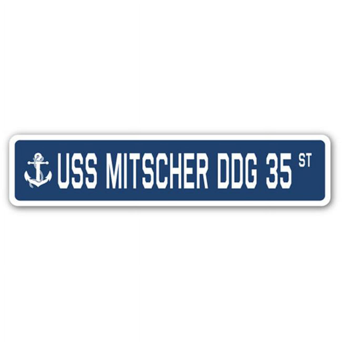 USS MITSCHER DDG 35 Street Sign us navy ship veteran sailor gift ...