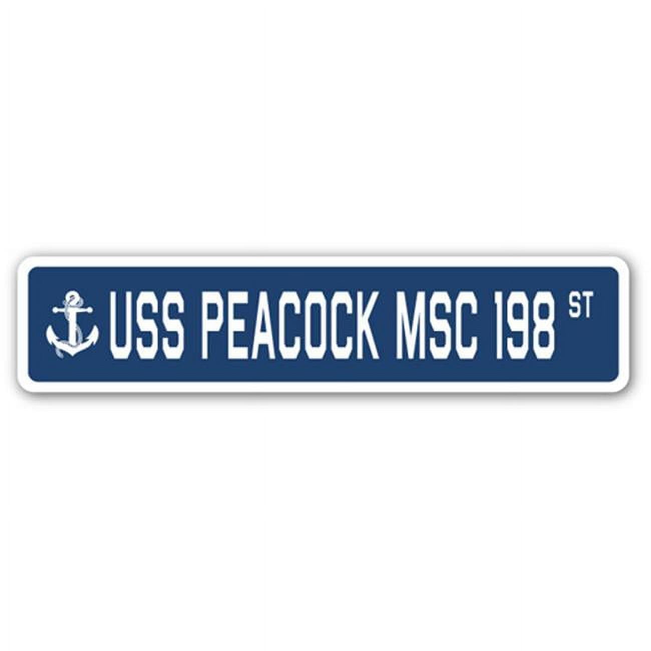 USS PEACOCK MSC 198 Street Sign us navy ship veteran sailor gift ...
