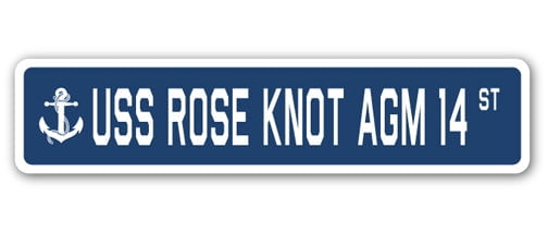 SignMission SSN-Rose Knot Agm 14 4 x 18 in. A-16 Street Sign - USS Rose ...