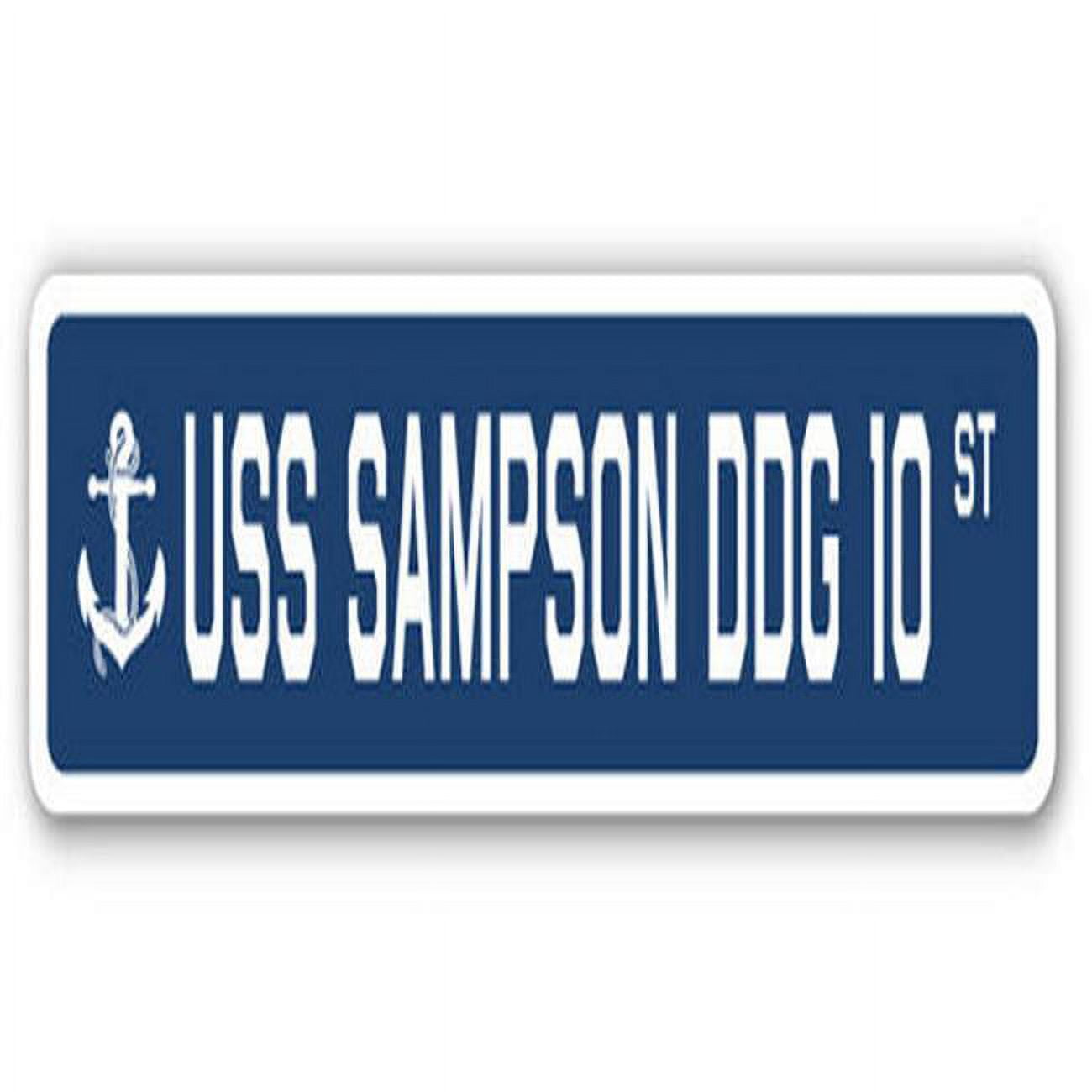 SignMission SSN-Sampson Ddg 10 USS Sampson DDG 10 Street Sign - US Navy ...