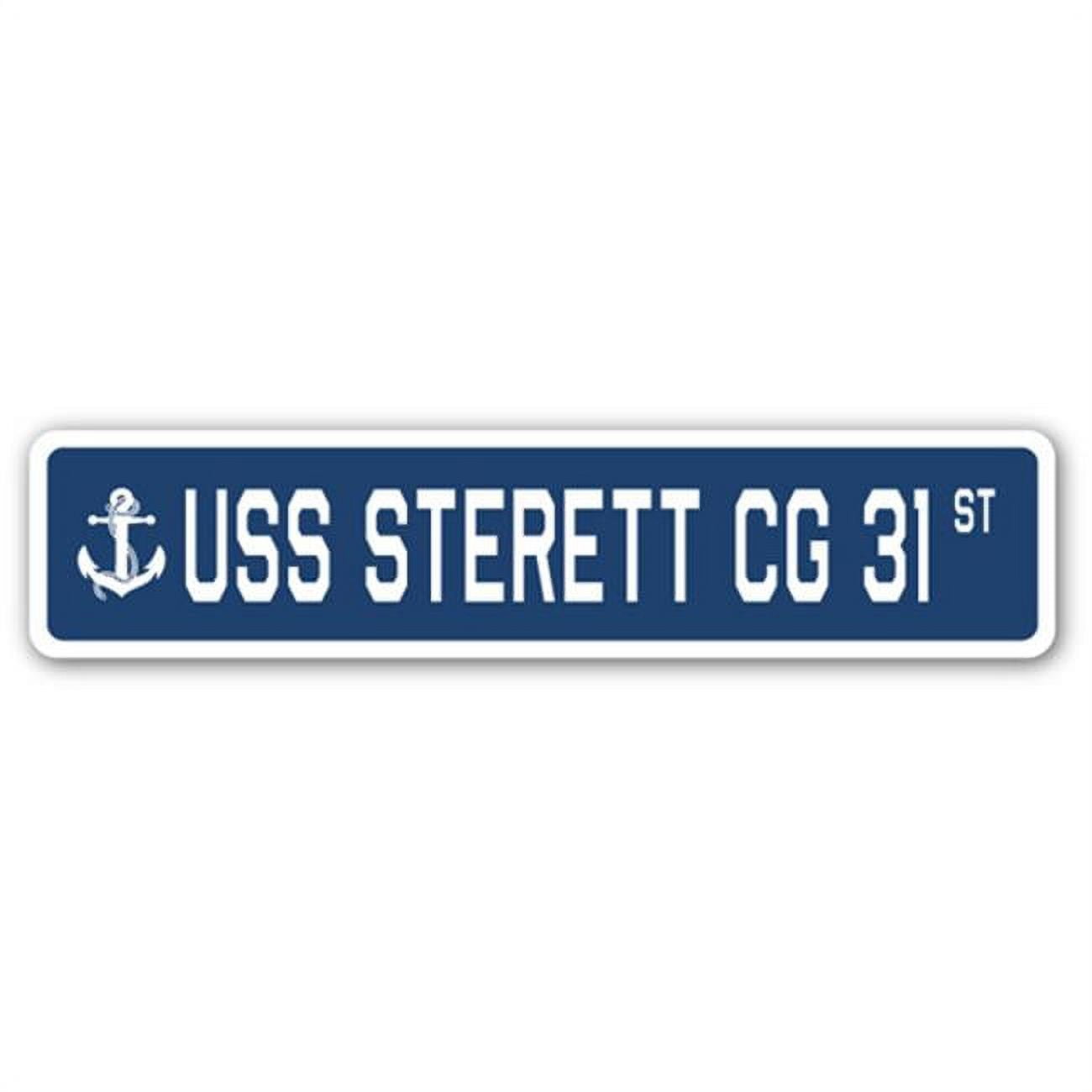 USS STERETT CG 31 Street Sign us navy ship veteran sailor gift ...