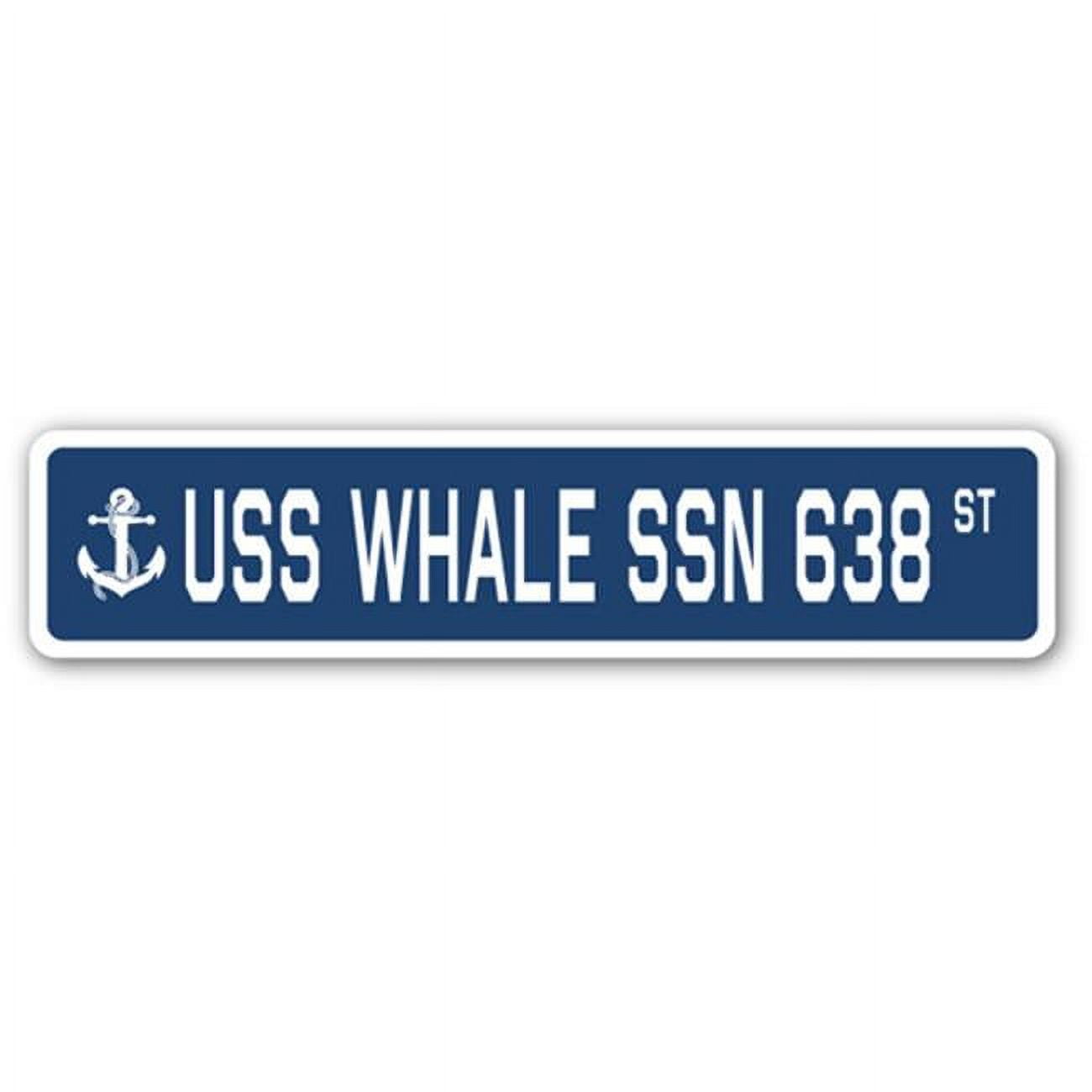SignMission SSN-Whale Ssn 638 4 x 18 in. A-16 Street Sign - USS Whale ...